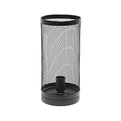 Simple Designs LT1075-BLK Cylindrical Steel Table Lamp, Black, 5.88 x 5.88 x 12.75