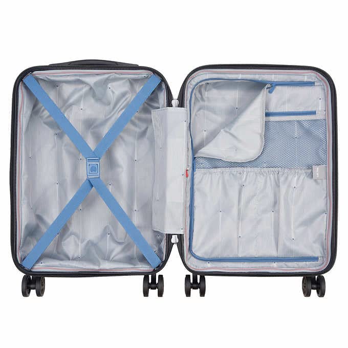 DELSEY PARIS Cruise 3.0 Hardside Expandable Luggage with Spinner Wheels, Green, Checked- Large 28 Inch