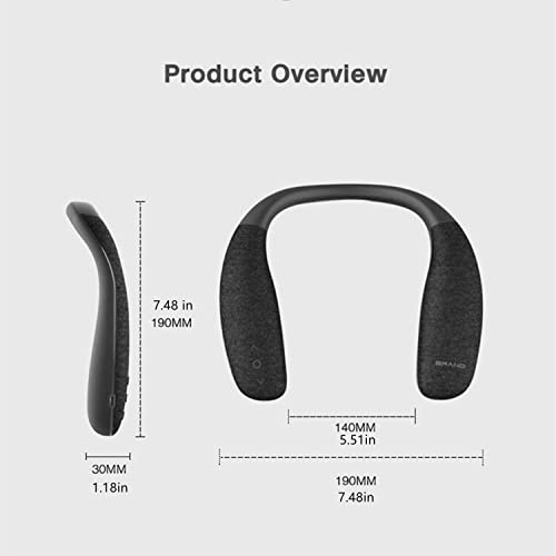 VANPEUSO Neckband Bluetooth Speaker, Bluetooth 5.0, Built-in mic, 10H Playtime, Portable Wireless Wearable Speaker, True 3D Stereo Surround Sound, Ideal for Home&Outdoors