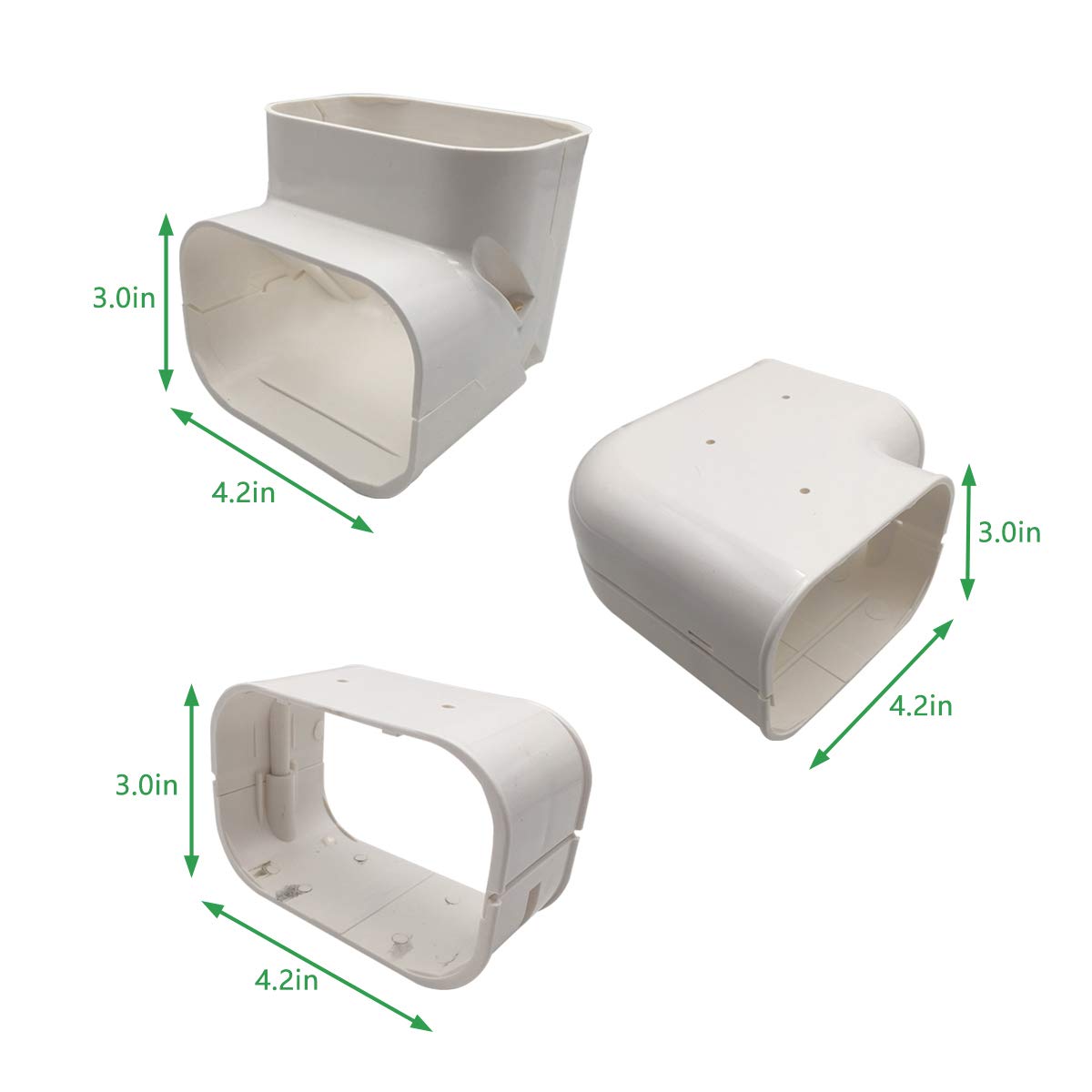 Forestchill 4in 16.5ft Decorative PVC Line Set Cover Kit for Ductless Mini Split Air Conditioner, Central AC and Heat Pump Systems, Condenser Unit