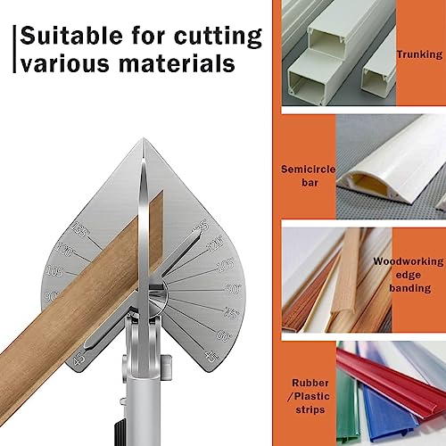 Multi Angle Miter Shear Cutter, 45-135 Degree Adjustable Angle Scissors Trim Shears Hand Tools for Cutting Soft Wood, Plastic, PVC and Other