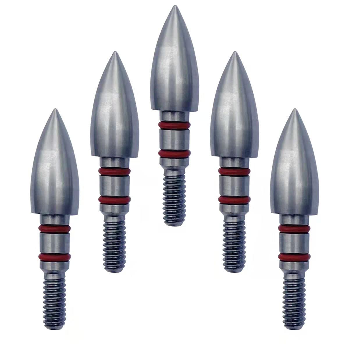 Field Points arrowheads 100/125/150/200 Grains Archery Stainless Steel Screw in Tips and Broadheads (1 Dozen 12 PCS)(5/16″100 Grains)