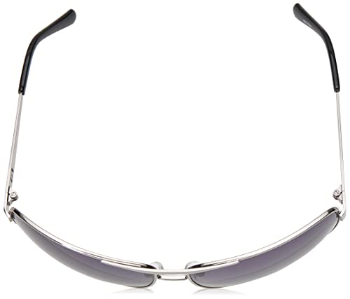 GUESS mens Wrapped Navigator Pilot Sunglasses Sunglasses, Shiny Gunmetal, 68mm US
