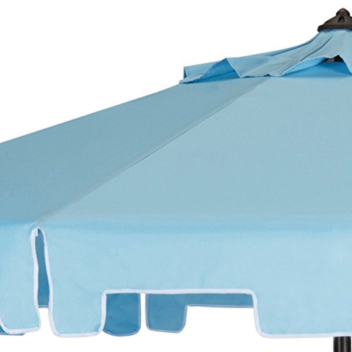 Safavieh Outdoor Collection Zimmerman Crank Market Umbrella with Flap