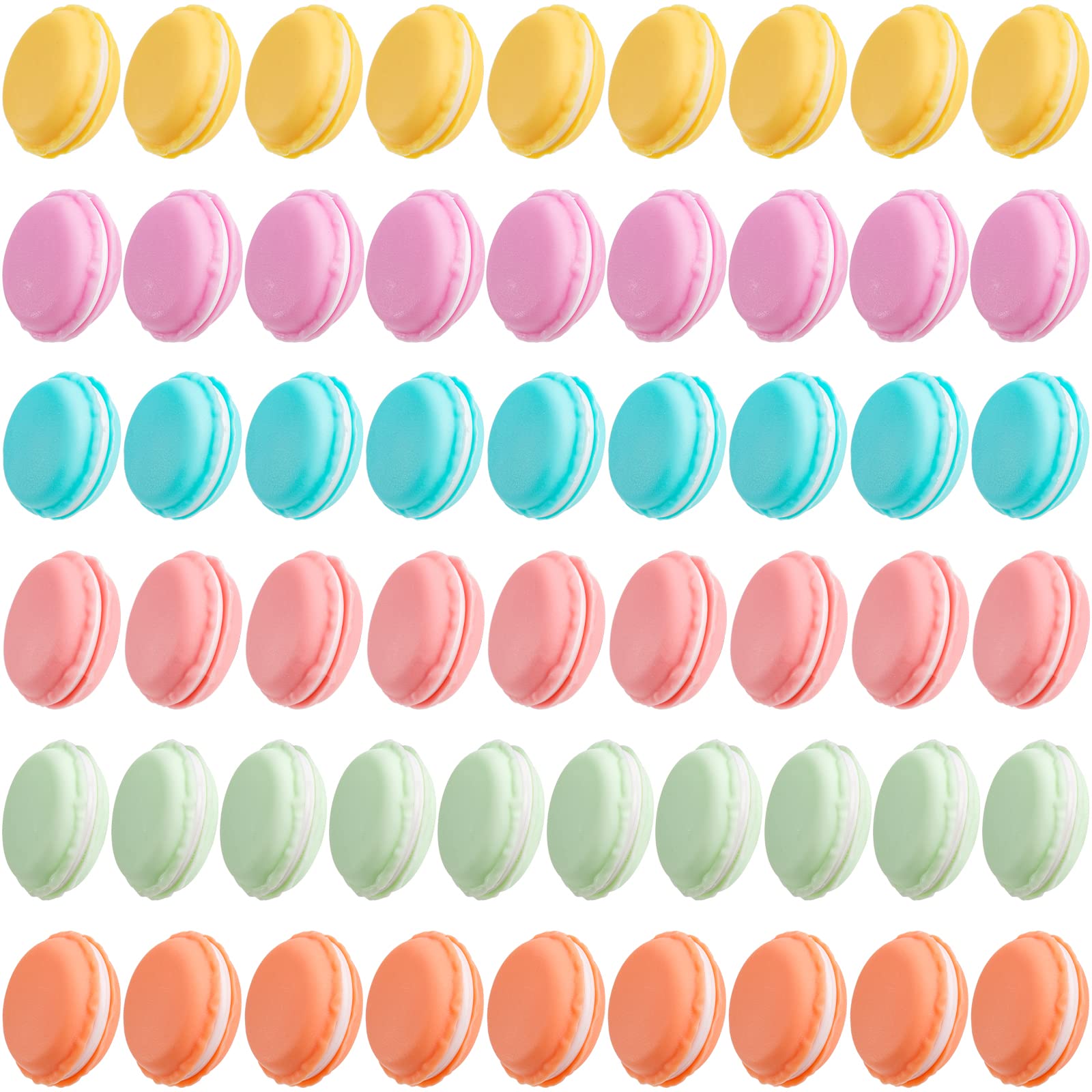 Elsjoy 54 Pack Mini Macaron Storage Boxes, Macaron Jewelry Storage Cases Cute Macaron Pill Boxes, Colorful Macaron Shaped Containers Trinket Boxes for Earring, Necklace, Pill, Travel