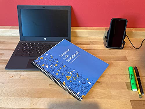 Student Lab Notebook (50 duplicate page sets): perforated carbonless sheets with smooth coil spiral binding