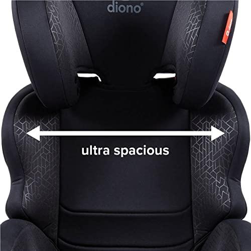 Diono Everett NXT High Back Booster Car Seat with Rigid Latch, Lightweight Slim Fit Design, 8 Years 1 Booster Seat, Black