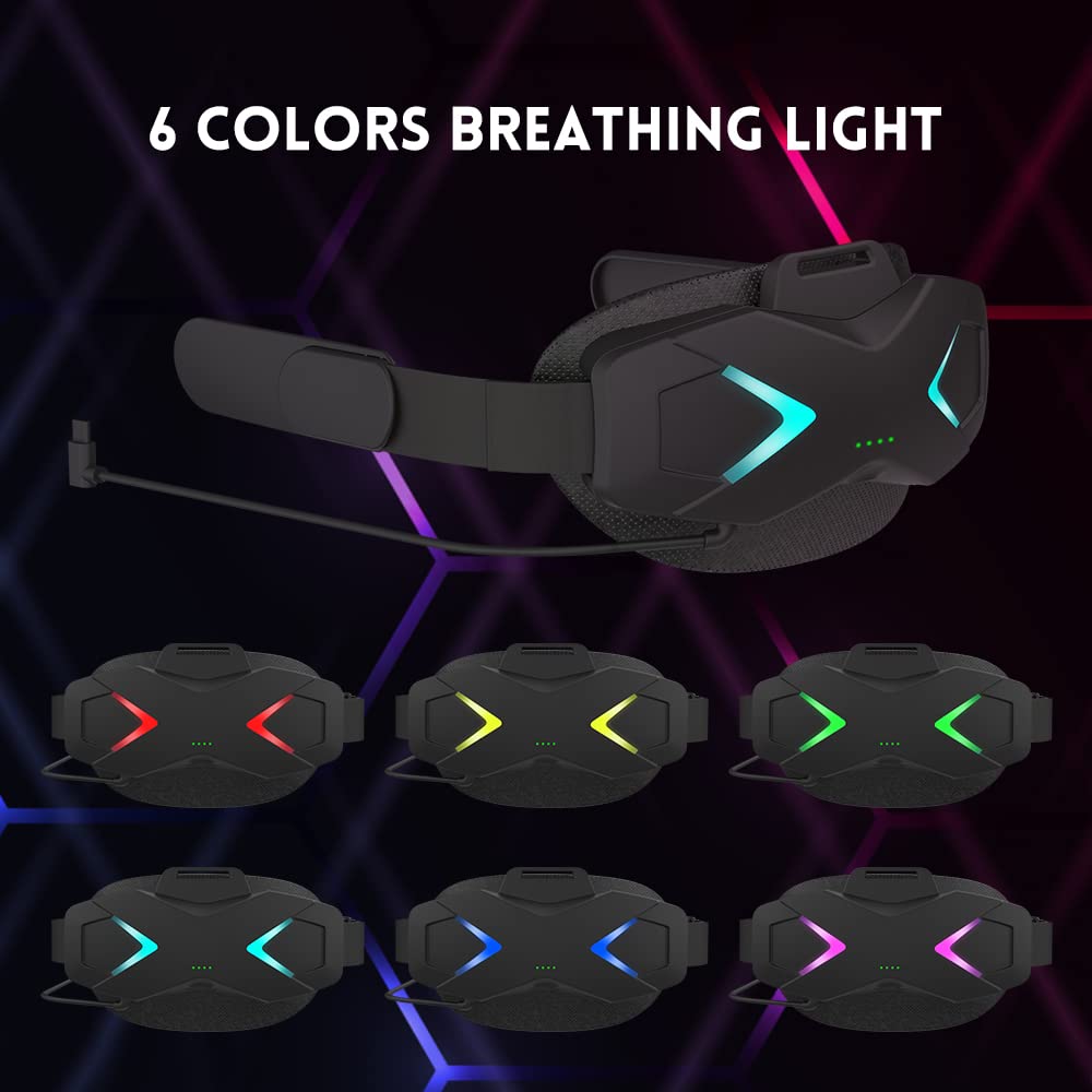 Head Strap with Battery Pack 5000mAH Compatible with Quest 2,Extend 3hrs Playtime,Thickened Lightweight Head Strap for Oculus Elite Strap with Front Face Protector Cover,Enhanced Comfort in VR-Black