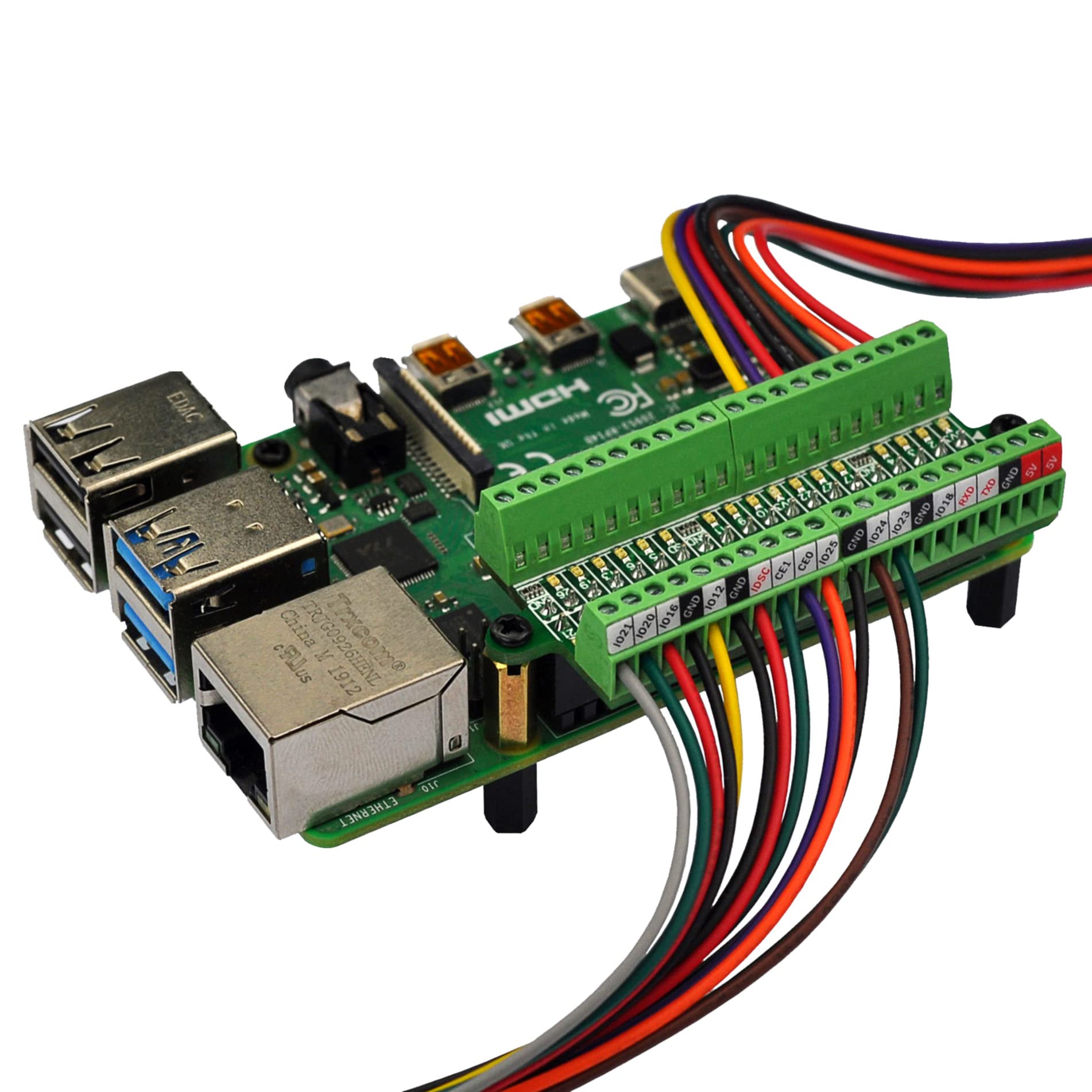 Ultra-Small RPi GPIO Status LED & Terminal Block Breakout Board Module for Raspberry Pi