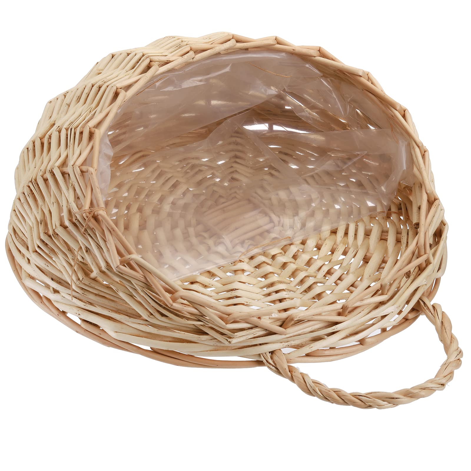 Elsjoy Hanging Wicker Basket for Plant, Decorative Wall Hanging Rattan Basket, Wicker Woven Basket Hanging Flower Basket for Front Door, Home, Garden (๐๐ฅ๐๐ง๐ญ ๐๐จ๐ญ ๐๐ง๐๐ฅ๐ฎ๐๐๐)