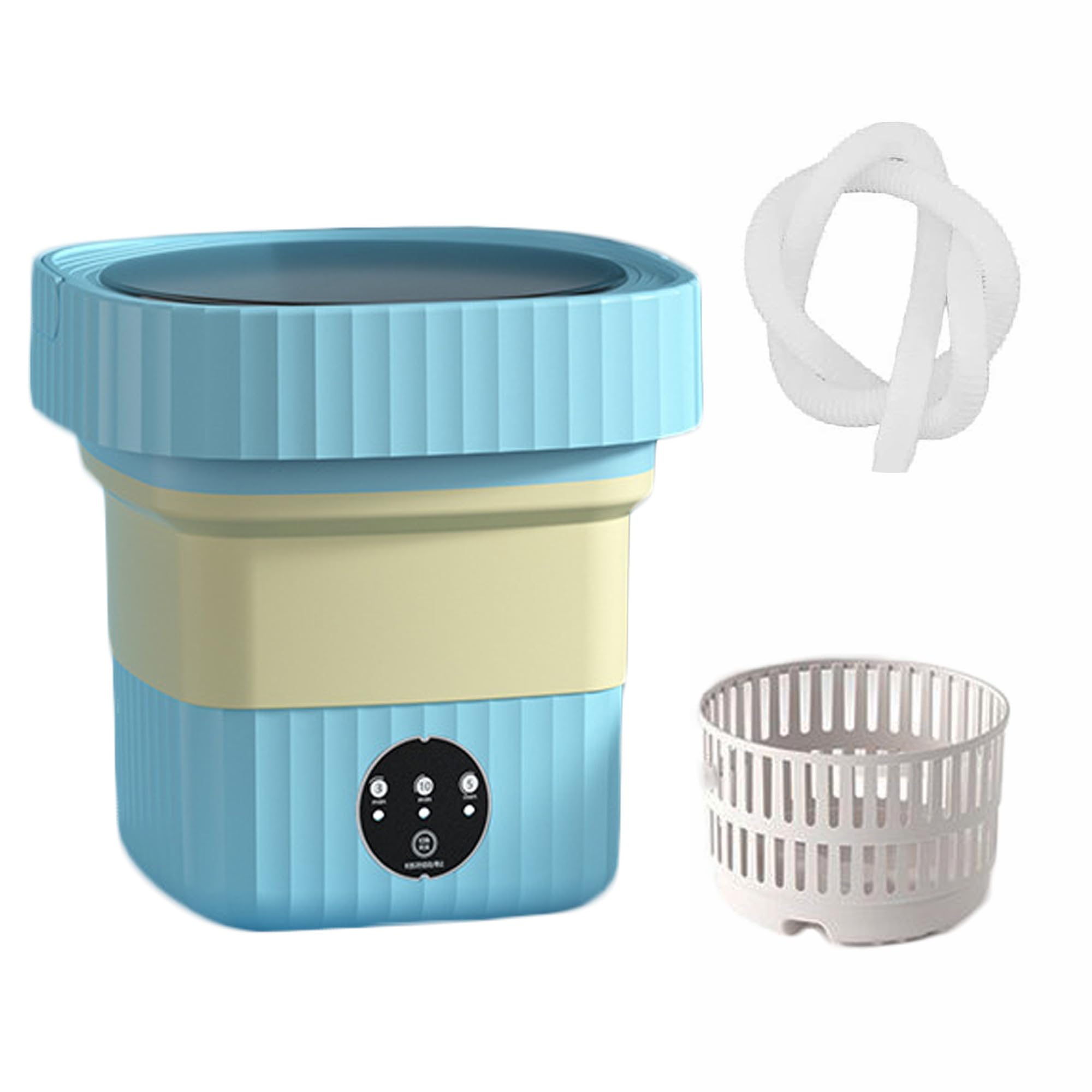 Portable Washing Machine, Foldable Mini Washing Machine, Small Washing Machine for Underwear, Baby Clothes, or Small Items, Suitable for Apartments, Dormitories, Camping, Travel (6 Liters),Blue