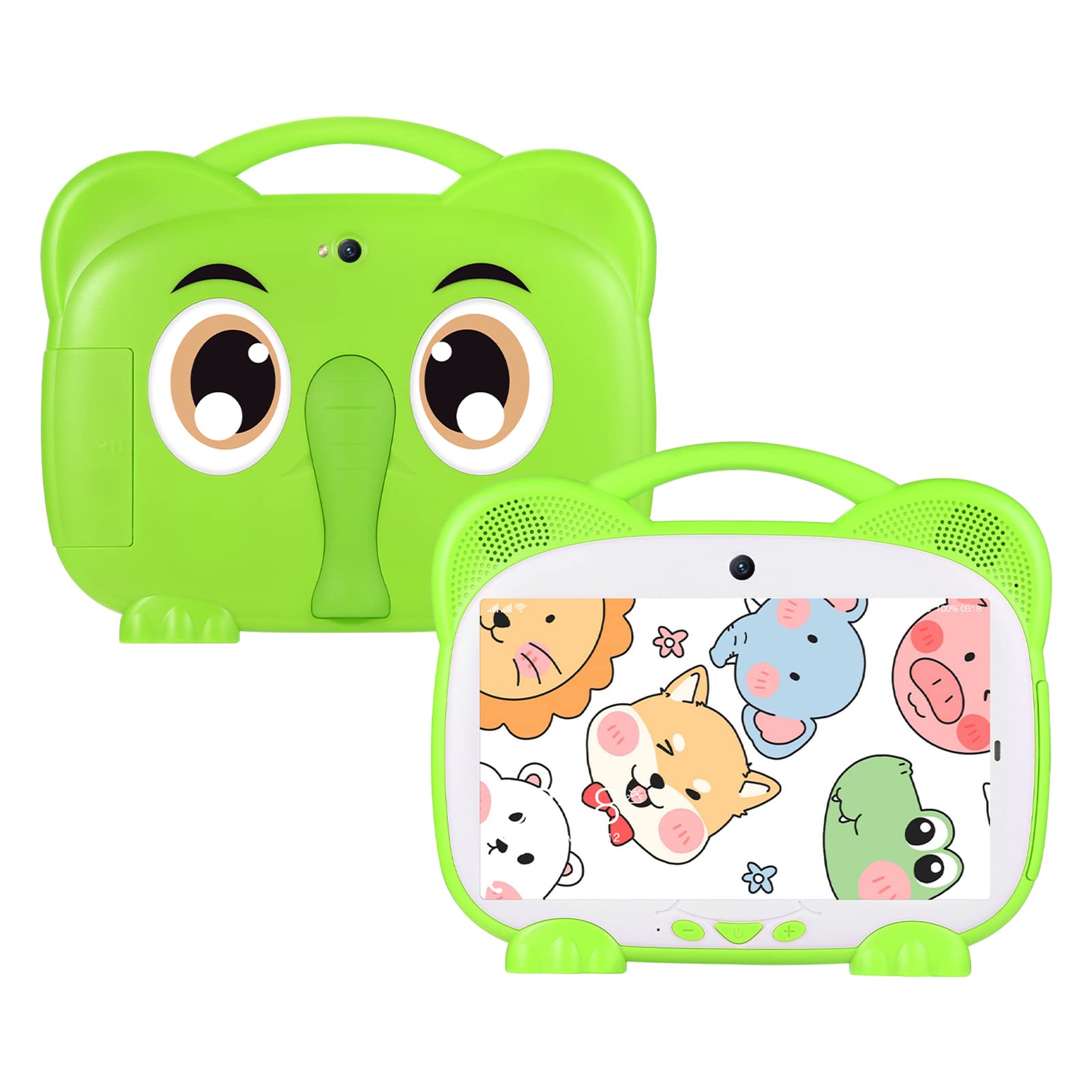 GLOGLOW Kids Touch Tablet, 5500mAh Tablet 7 Inch 4GB and 32GB HD 1080P for Girls (Green)