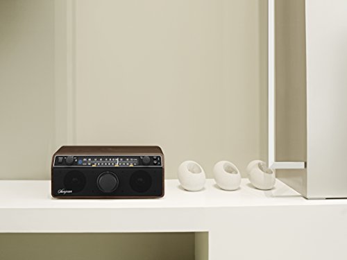 Sangean WR-12BT AM/FM/Bluetooth/AUX-In Stereo Analog Wooden Cabinet Radio (Dark Walnut)