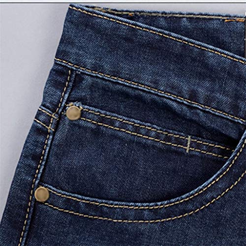 Forthery Stretch Regular Classic Fit Blue Denim Jeans for Men Jogger Jeans Teen Boys Slim Fit Leg Denim Pants(Blue,32)