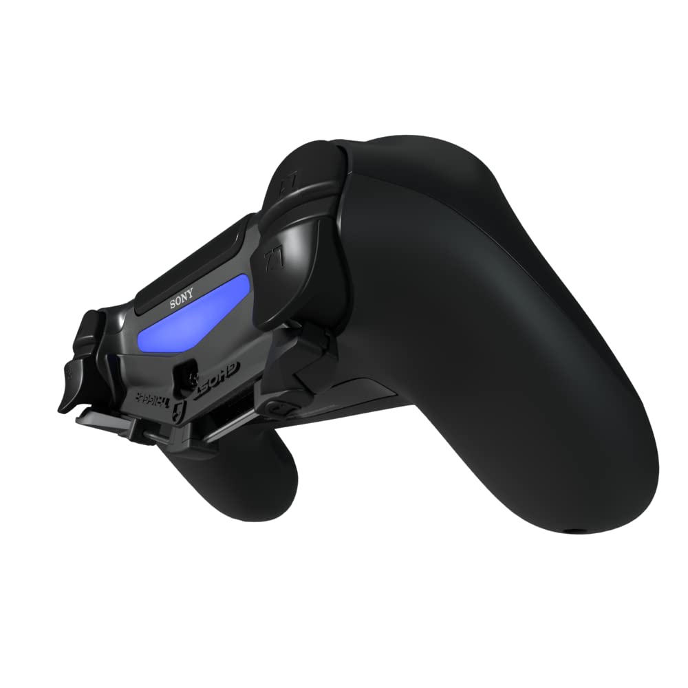 Ghost Trigger Stops | Retractable Trigger Stops for PlayStation Dualshock 4 (PS4) Controller | Black.