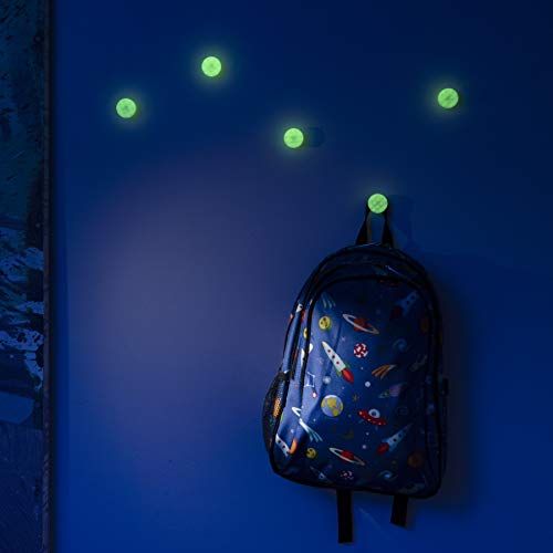 Set of 5 Build-On Brick Wall Hangers (Glow-in-The-Dark)