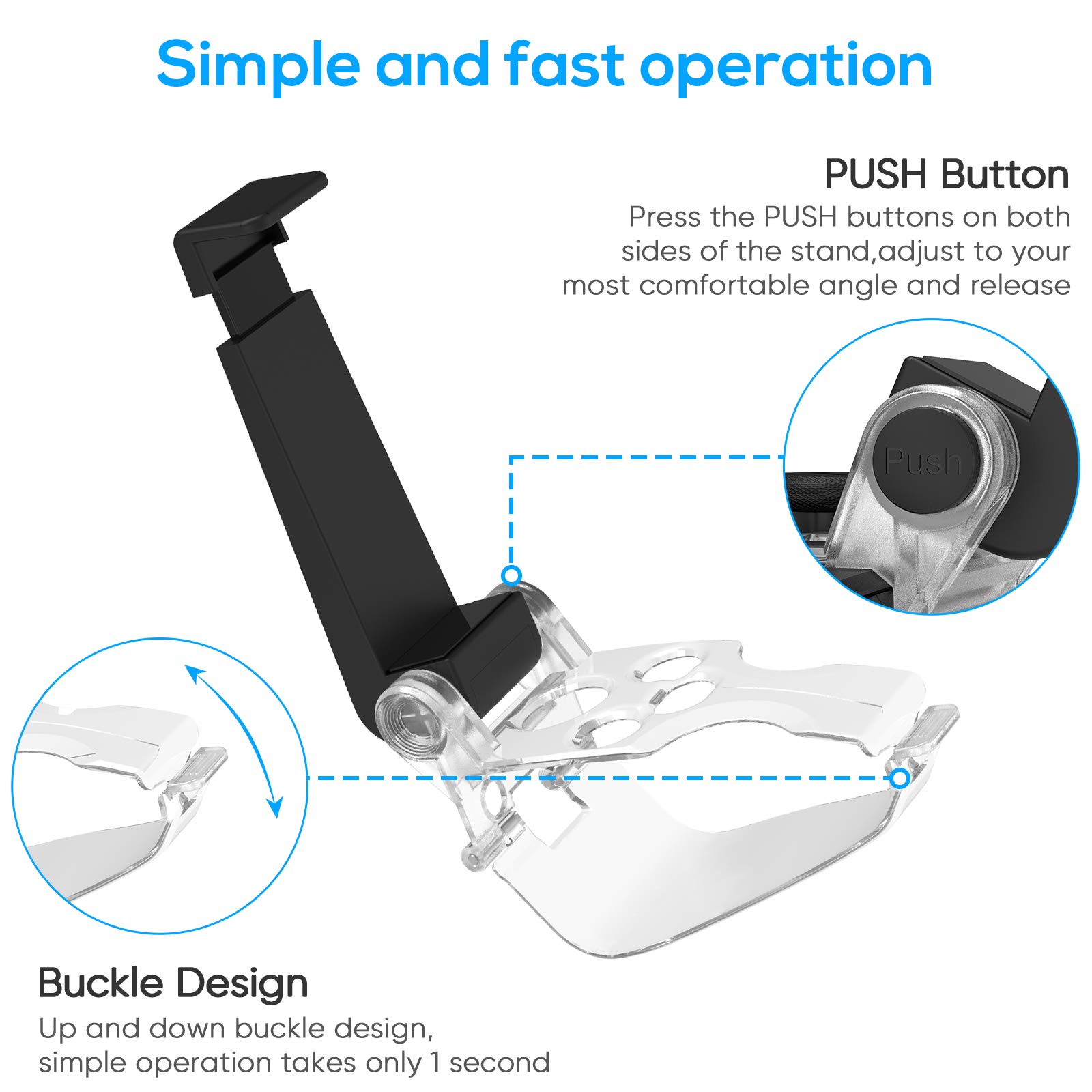 FASTSNAIL Phone Mount Clip for Xbox One S/X for Xbox Series S/X Controller, Free Rotation Clip Clamp Holder Handle Bracket for X-Series S/X-Series X and for Xbox One/One S/One X Wireless Controller