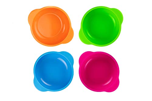 Honey Bear Kitchen Little Sturdy Silicone Snack Bowls (Set of 2, Orange Sherbet)