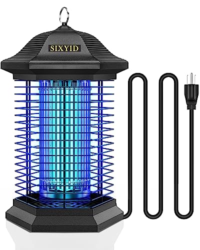 SIXYID Bug Zapper for Outdoor Indoor, Electric Mosquito Zapper Fly Zapper, Bug Mosquito Fly Insect Traps Killer and Repellent for Home, Garden, Patio, 4400V High Voltage 18W Power