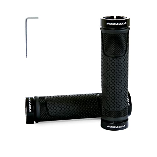 VELOFORT Bike Handlebar Grips, Soft Non-Slip-Rubber Hand Grip Comfortable Ergonomic, Single Lock-on Bike Grips, Fit Beach Cruiser, Scooter, Foldable, Mountain, Tricycle, BMX, MTB Bikes