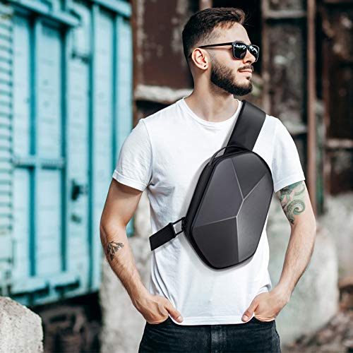 SARLAR Fashion Hard Travel Case for Oculus Meta Quest 2/Meta Quest Pro, Expandable Capacity Compatible with Kiwi Design/BOBOVR All Elite Strap and Accessories, Crossbody Sling Backpack
