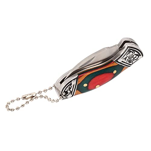 Naroote Folding Pocket Knife, Corrosionresistant Stainless Steel Blade, Durable Pocket Knife, Small Sharpness for Outdoor Use (Red Yellow Green)