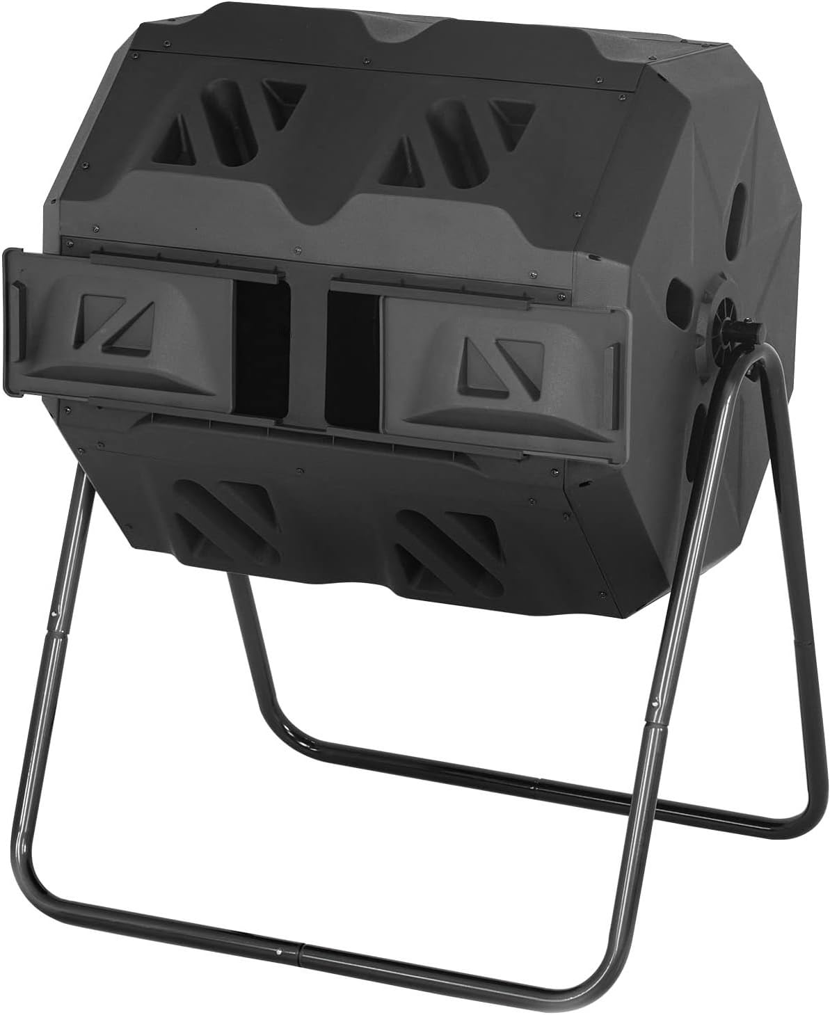 TerraTurner Tumbling Composter, Stainless Steel Center Tube, Dual Batch, 43 Gallon