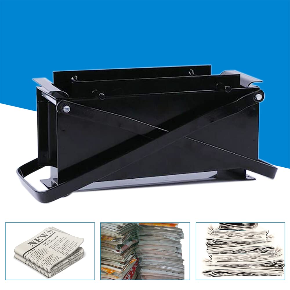 Newspaper Briquette Maker,Eco Recycle Newspaper Fuel Block Brick Press Briquette Maker Paper Log Briquette Maker Heavy Duty Fire Brick Press Burning Fuel Recycle Tool Brick Briquette Maker (1 grids)