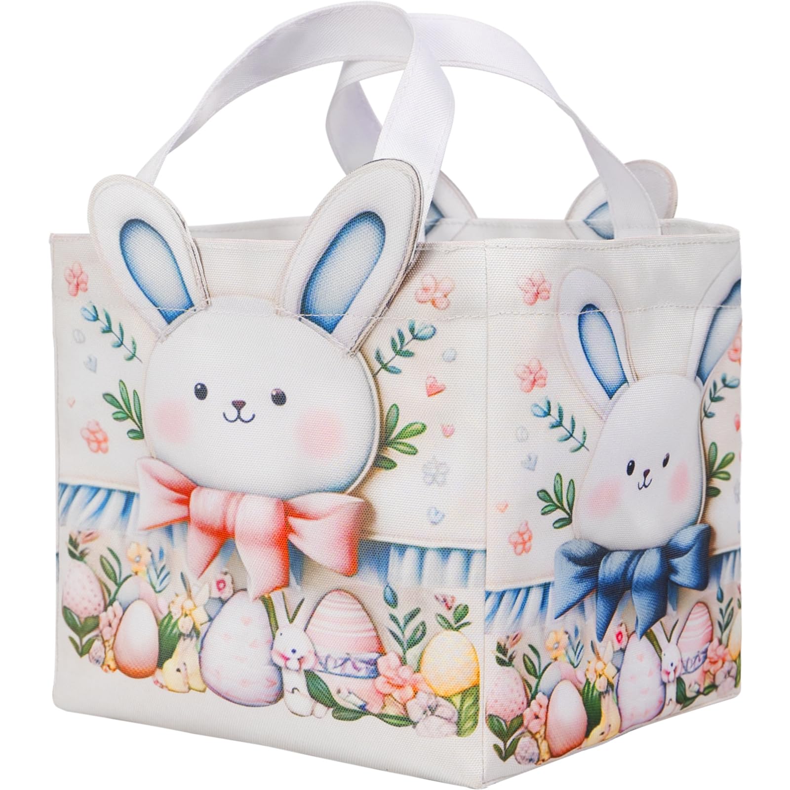 vitegaw Easter Basket for Kids,Empty Easter Basket for Boys and Girls,Cute Toy Storage Organizer Bin Box,Foldable Easter Egg Bunny Room DƩcor with Oxford Fabric for Baby