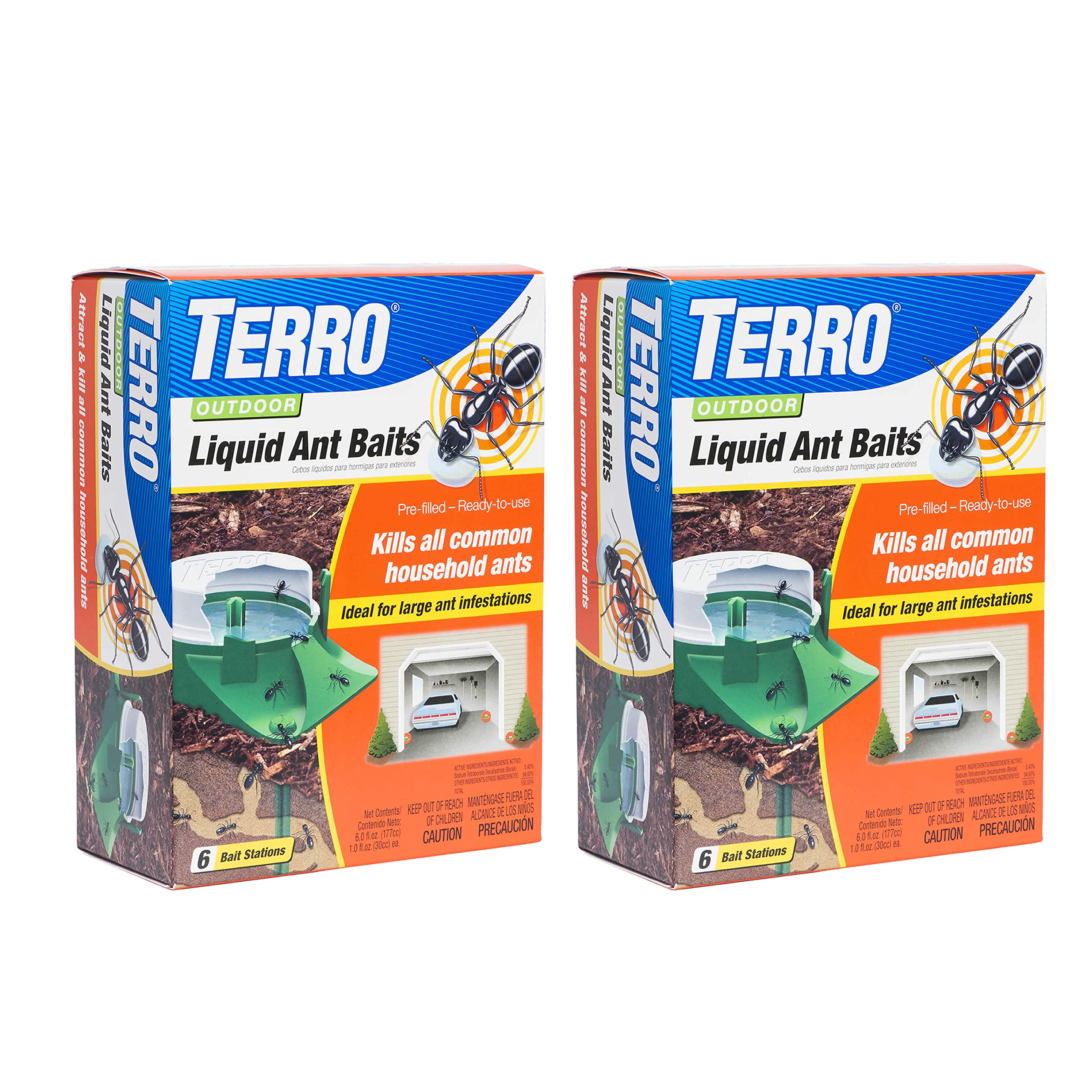 TERRO T1806SR 2-Pack Outdoor Liquid Ant Baits-12 Traps