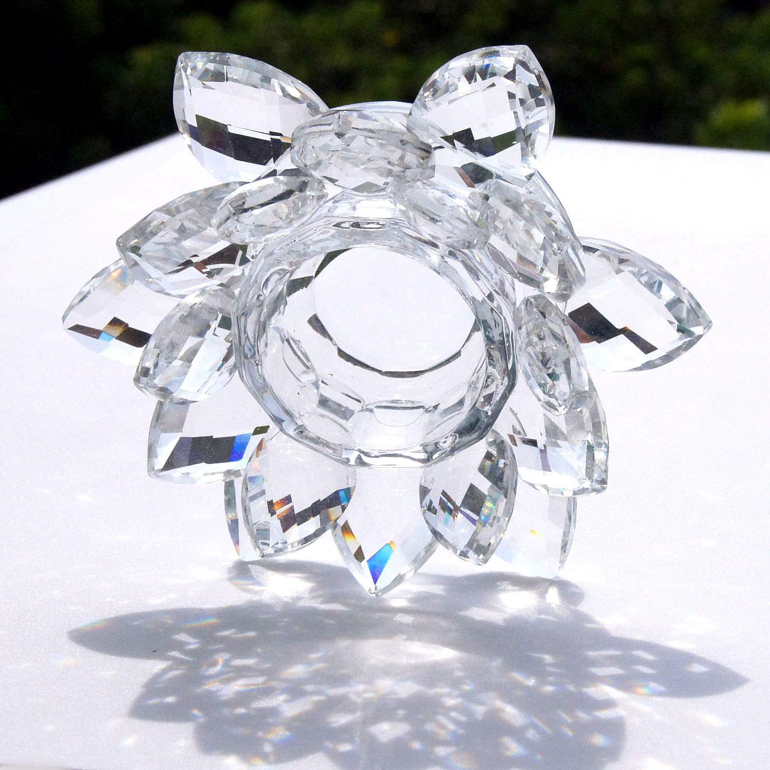 DIDI GOAL Crystal Lotus Candle Holders Votive 4.75 Inches Activity Tealight Holders Pillar Holders for Home Decoration Party Wedding Decoration (1)