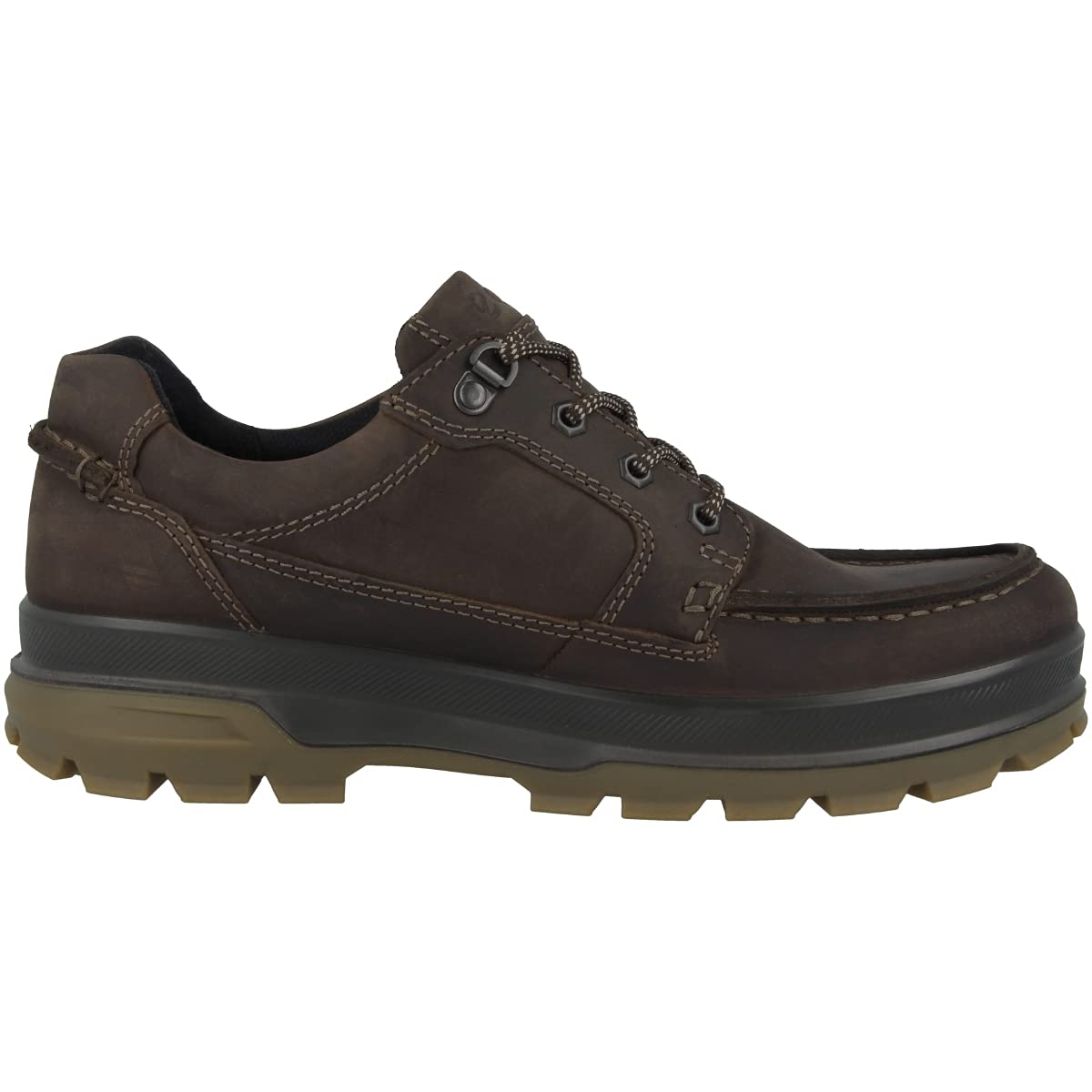 ECCO Men's Rugged Track Gore-TEX Moc Tie Hiking Shoe, Black, 9-9.5