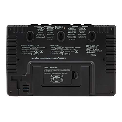 La Crosse Technology 308-1414MB-INT Wireless Color Weather Station with Mold Indicator, Black