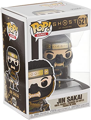 Funko 49041 POP Games: Ghost of Tsushima-Jin Sakai Collectible Toy, Multicolour, 3.75 inches