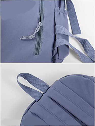 vfdgsaz Kawaii Backpack with Pin and Pendant,Cute Aesthetic Backpack ,Outdoor Sports Leisure Bag for Girls and Boys (blue,one size)