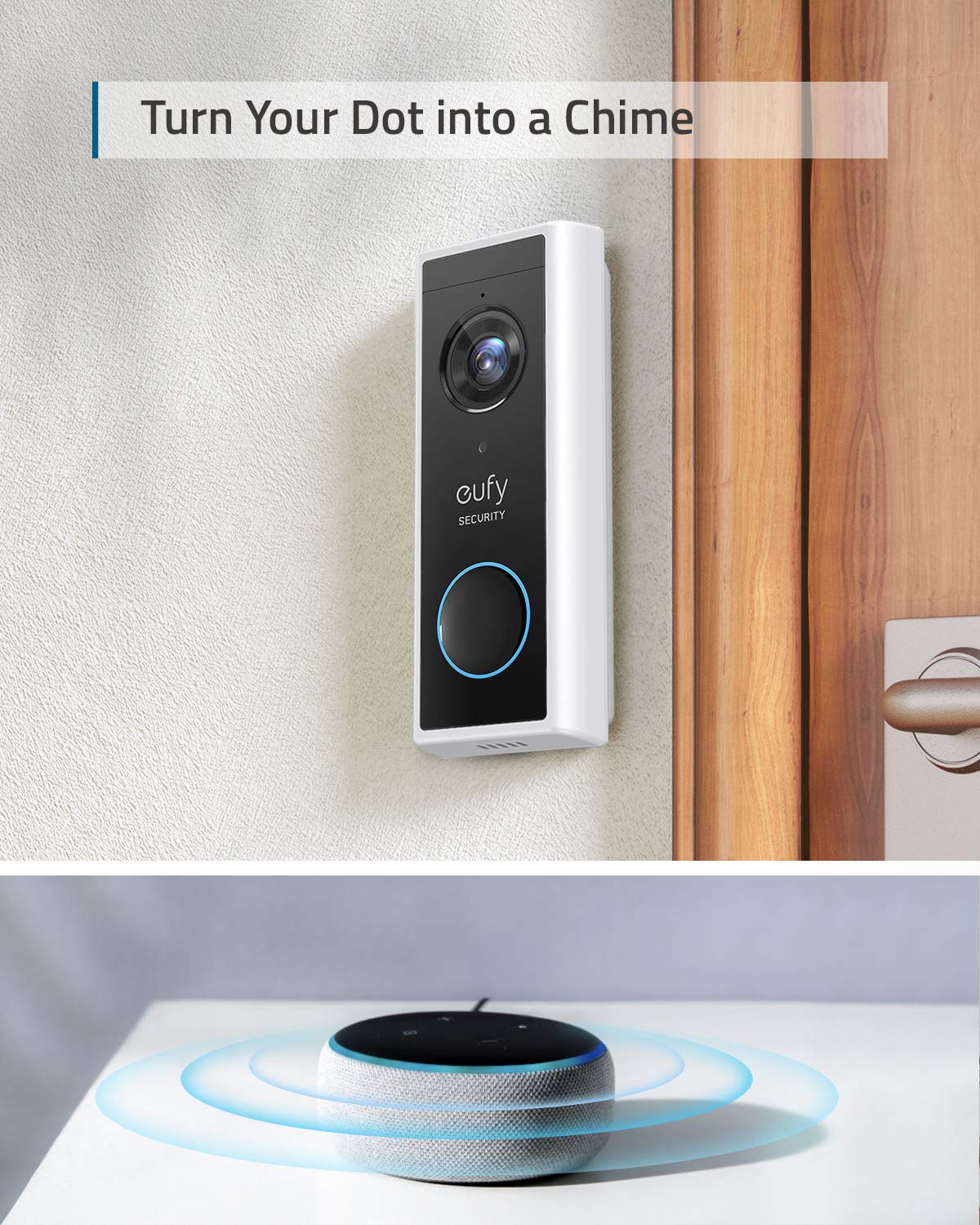 eufy Security Video Doorbell S220 White (Battery-Powered) Kit, Security Camera, 2K Resolution, 180-Day Battery Life, No Monthly Fees, HomeBase with High-Power Wi-Fi and Built-in Storage