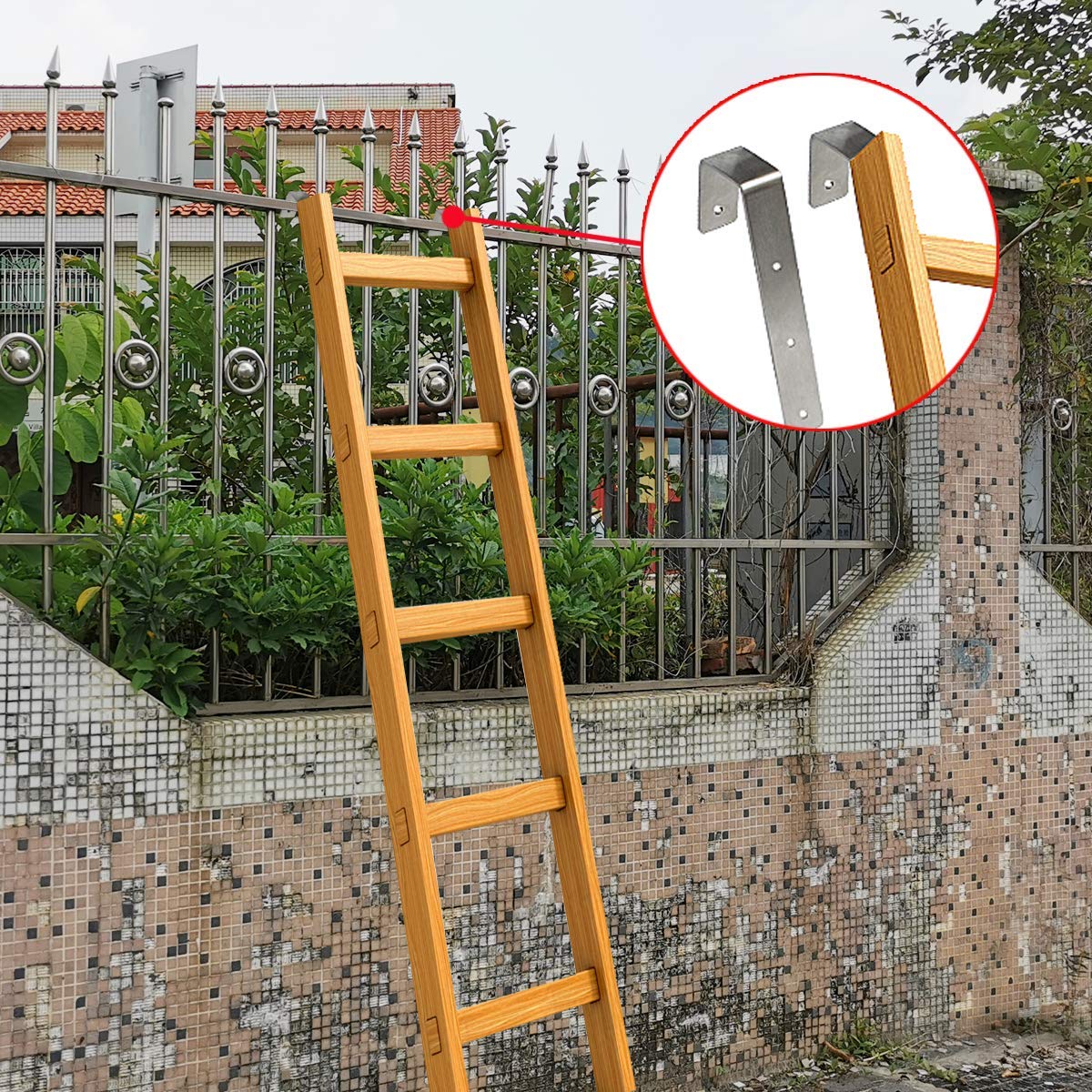 GoldPaddy Premium Bunk Bed Ladder Hooks,Heavy Duty Hook Brackets for Bed Decoration Tool,Inside Width 1.4โ-2.15โ x Length 6.3โ,Pack of 2