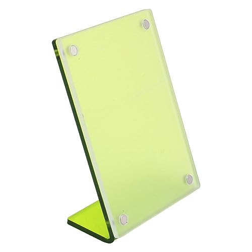 Free Standing Photo Frame, Simple Operation Slant Back Multipurpose Photo Frame for Movie Ticket Office (Fluorescent Green)