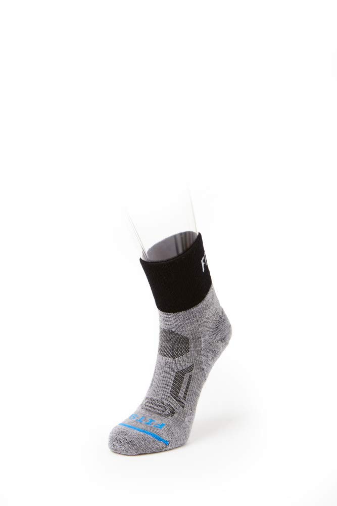 FITS Light Performance Trail – Quarter: Rugged Hiking Socks for Hiking Camping, Running and Trekking, Fishing, Light Grey, S