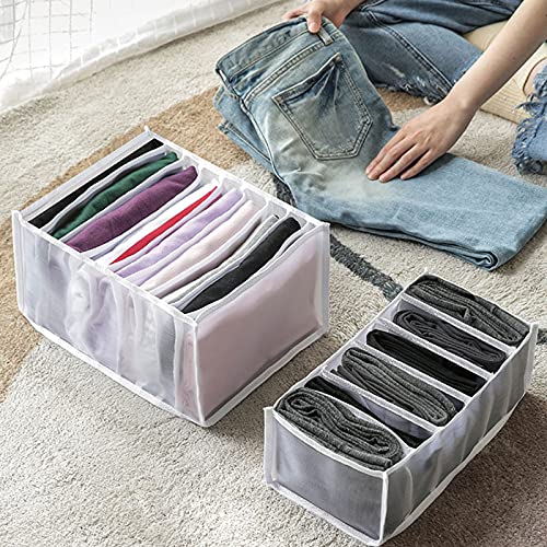 Owill-home Wardrobe Clothes Organizer(5PCS)- Foldable Storage Drawer Divider Boxes for Clothes Portable Closet Organizers Washable Storage Containers for Underwear, Leggings, Skirts, T-shirts, Socks