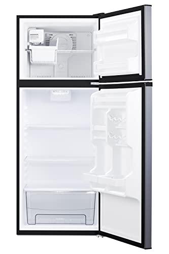 Summit Appliance FF1091WIM 24" Wide Top Mount Frost-Free Refrigerator-Freezer with Icemaker in White Finish, Adjustable Glass Shelves, Adjustable Freezer Thermostat, Interior LED Lighting