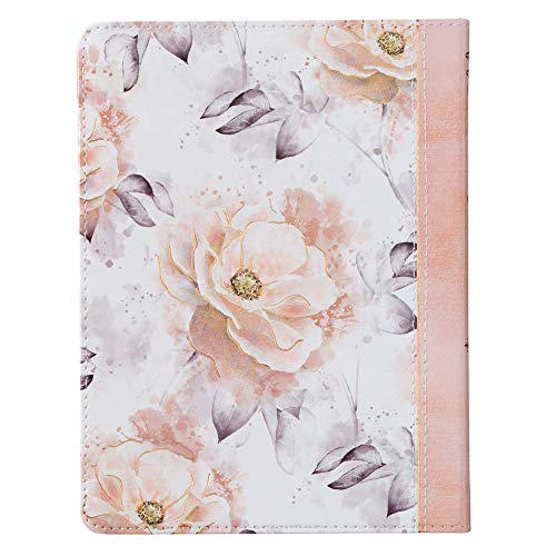 Walking in Grace - 366 Inspirational Devotions for an Abundant Life in Christ - Floral Faux Leather Flexcover Devotional Gift Book for Women