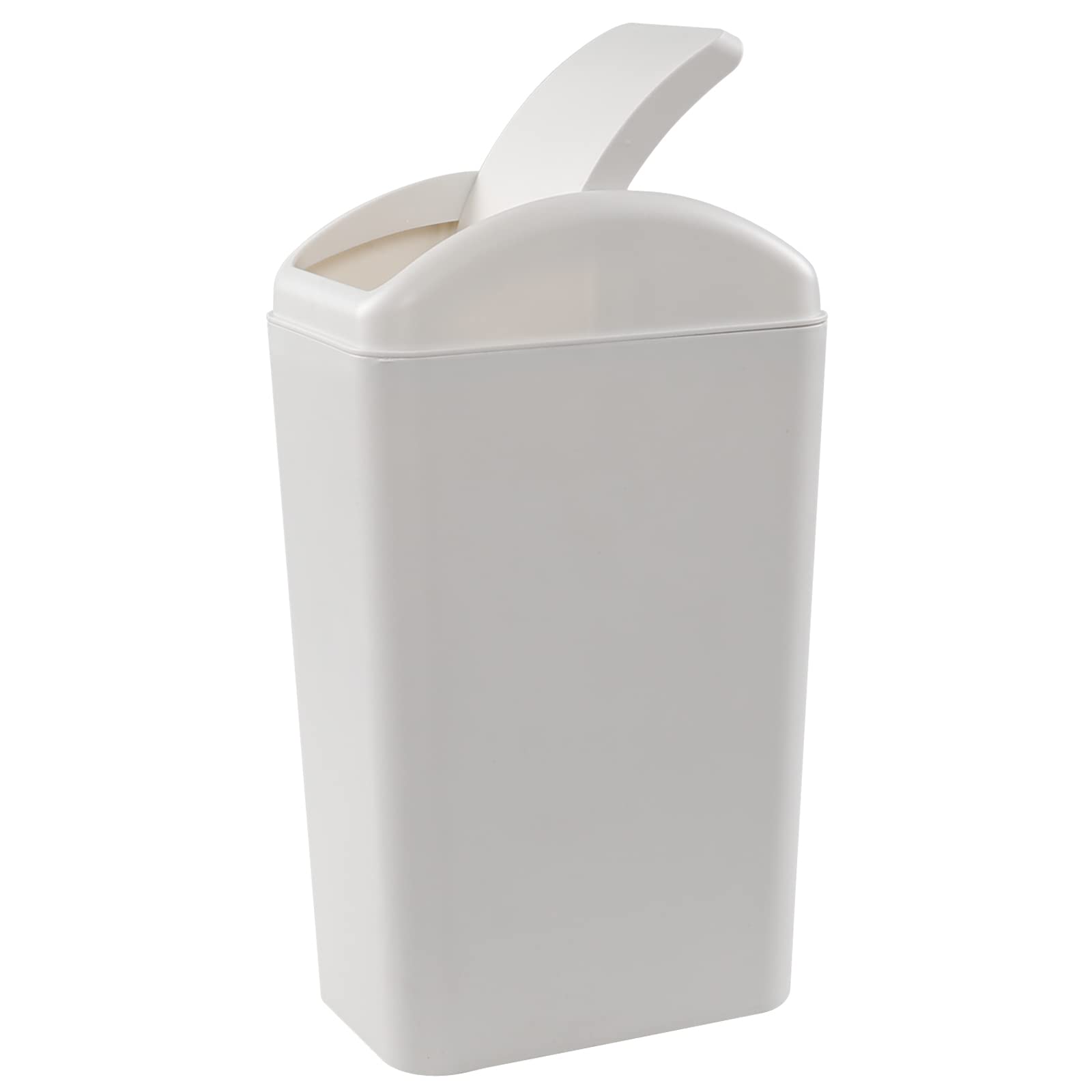 Ucake 3.5 Gallon Plastic Trash Can with Swing Top, Swing Lid Waste Bin