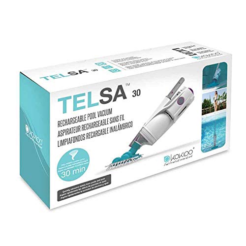 Kokido EV30CBX Telsa 30 Telescopic Rechargeable Electric Pool Spa Vacuum Cleaner with Removable Filter