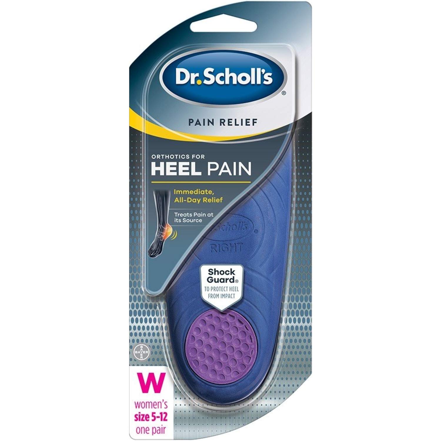 Dr. Scholl's Heel Pain Relief Orthotics Women's 5-12 1 Pair (Pack of 3)