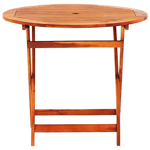vidaXL Patio Dining Set 5 Piece, Outdoor Dining Set for 4, Table and Chair for Garden Backyard, Dining Chair, Retro Style, Solid Eucalyptus Wood