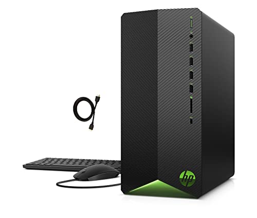HP Newest Pavilion TG01 Gaming Desktop PC, Intel 6-Core i5-10400F Upto 4.3GHz, 64GB RAM, 256GB PCIe SSD, NVIDIA GeForce RTX 3060 12GB GDDR6, WiFi, Windows 11 Pro + Keyboard & Mouse, HDMI Cable