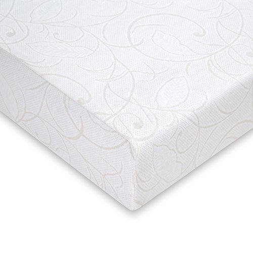 SLEEPLACE 7 Inch Memory Foam Mattress, White (Queen)