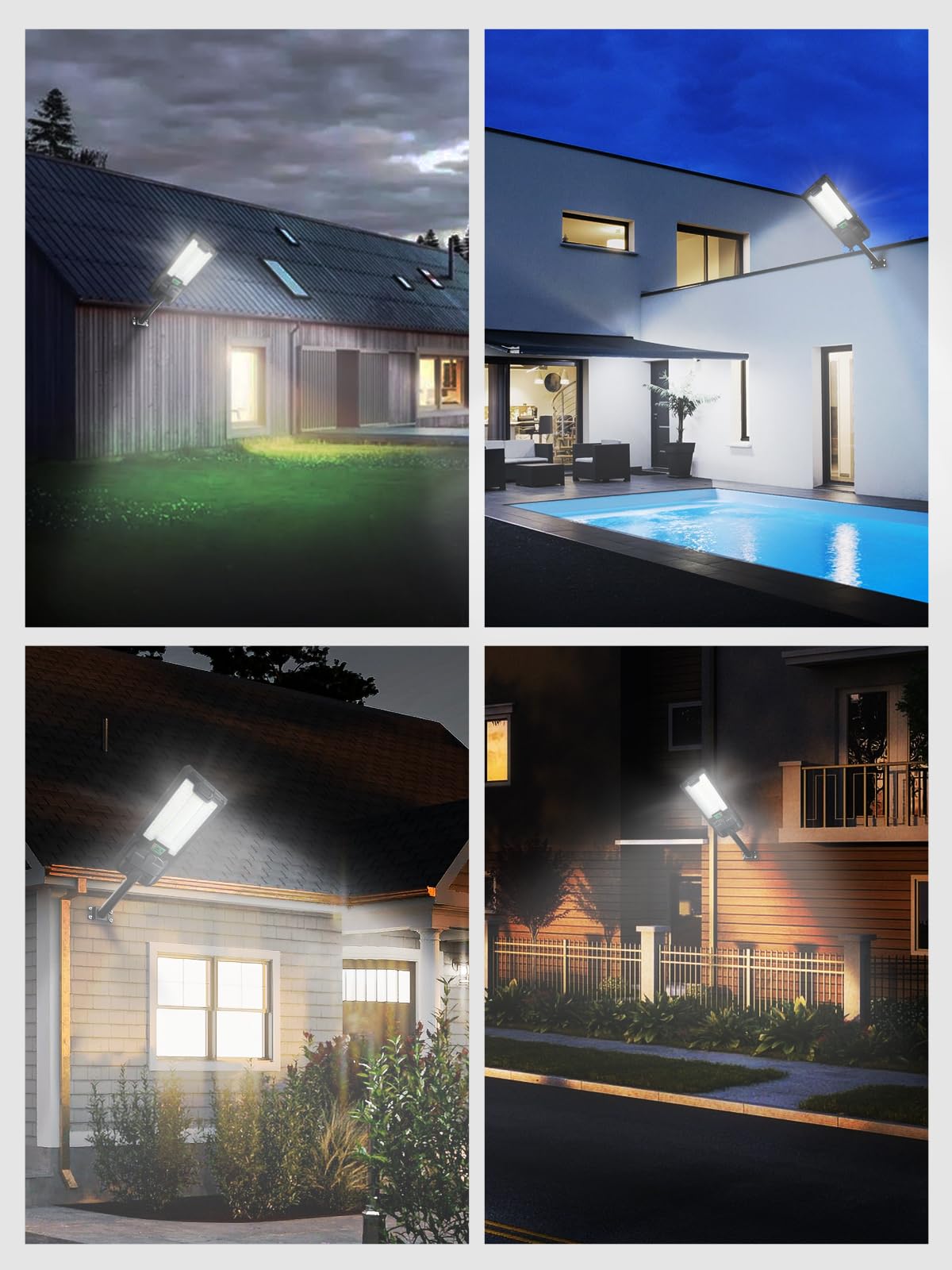 WONYO 1500W Solar Street Lights, Solar Parking Lot Lights with Remote Control & Radar Sensor, Waterproof IP65 Auto On/Off Solar Outdoor Light for Garden, Yard, Path, Basketball Court, Road
