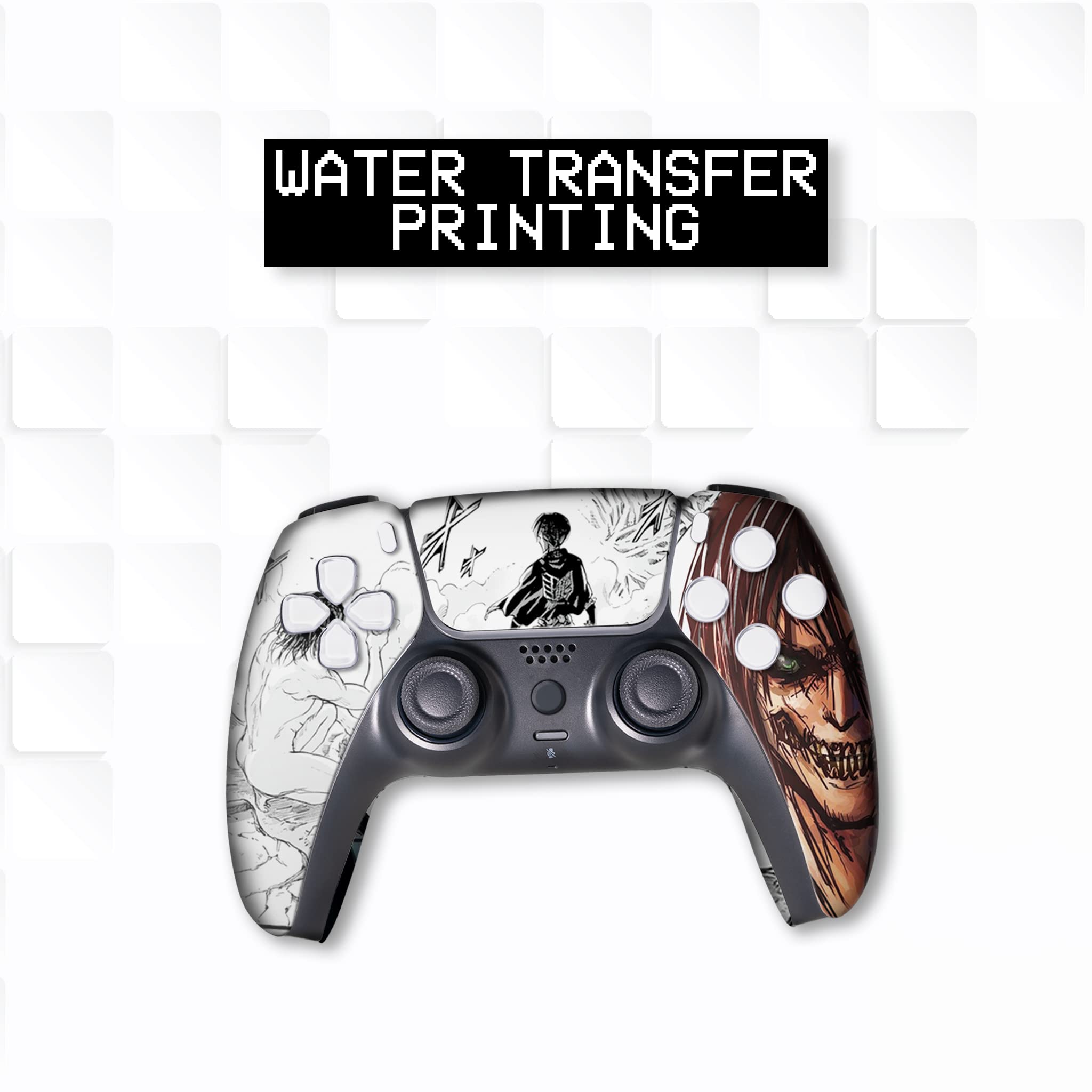 Haikyuu Hinata Custom PS-5 Controller Wireless compatible with Play-Station 5 Console by BCB Controllers | Proudly Customized in USA with Permanent HYDRO-DIP Printing (NOT JUST A SKIN)
